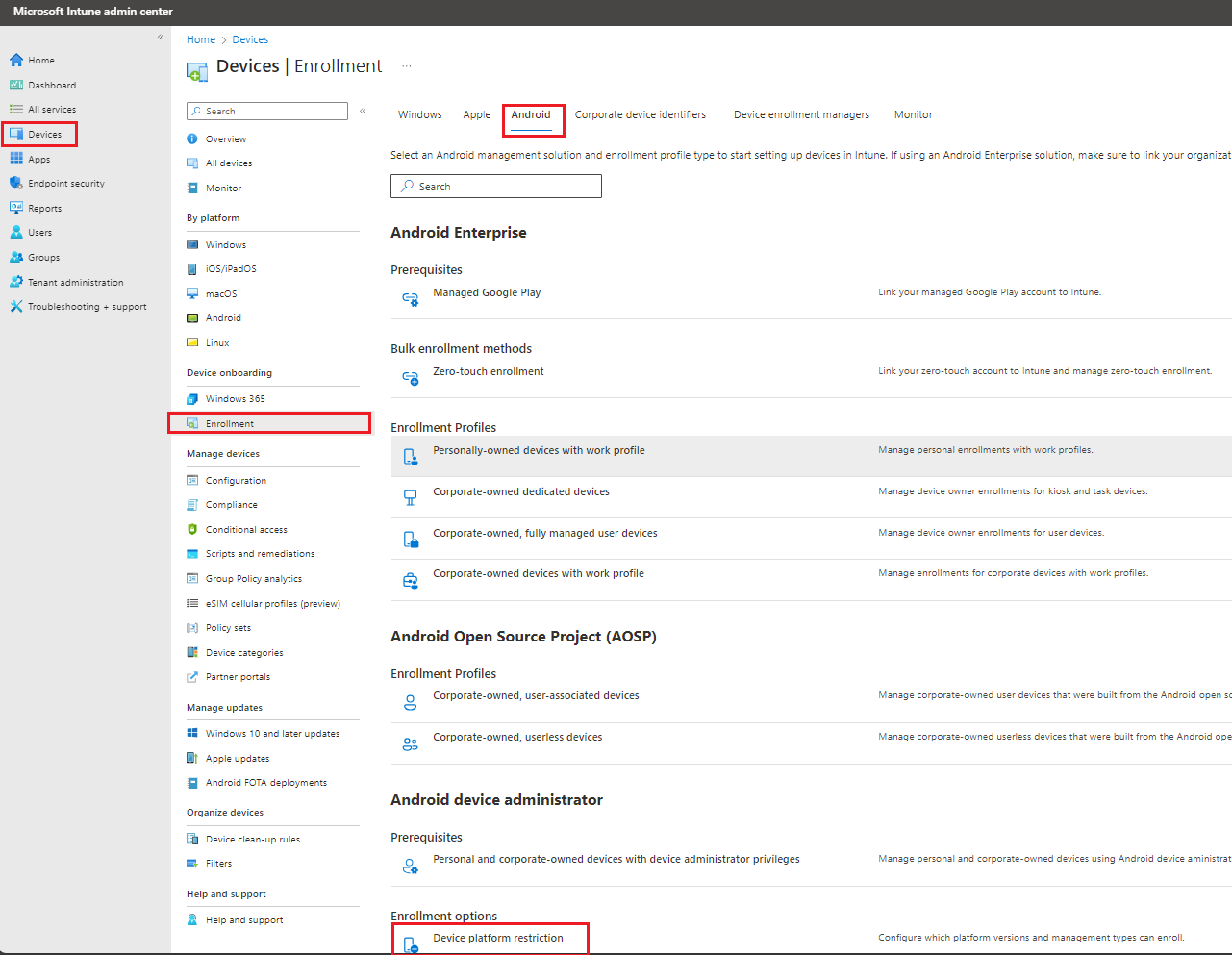 How to enroll Android Enterprise: Personally-owned devices with work profile (BYOD)?